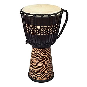 Djembe Standard linecarv, 24" tall, 12" head, NK047