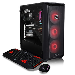 CLX Set VR-Ready Gaming Desktop - Liquid Cooled Intel Core i9 10900KF 3.7Ghz 10-Core Processor, 32GB DDR4 Memory, GeForce RTX 3070 8GB GDDR6 Graphics, 960GB SSD, 4TB HDD, WiFi, Windows 11 Home 64-bit,Black