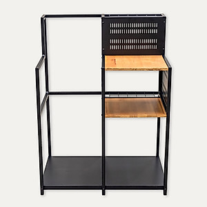 Teal Triangle Freestanding Golf Club Organizer, Stylish Heavy Duty Garage Storage Floor Stand, Holds 1 Golf Bag Shoes Clubs Balls and More