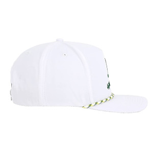 Golf Made Me Do It Ace Rope Hat - Adjustable Snapback Golf Hat, One Size Fits All (White/Green/Red)
