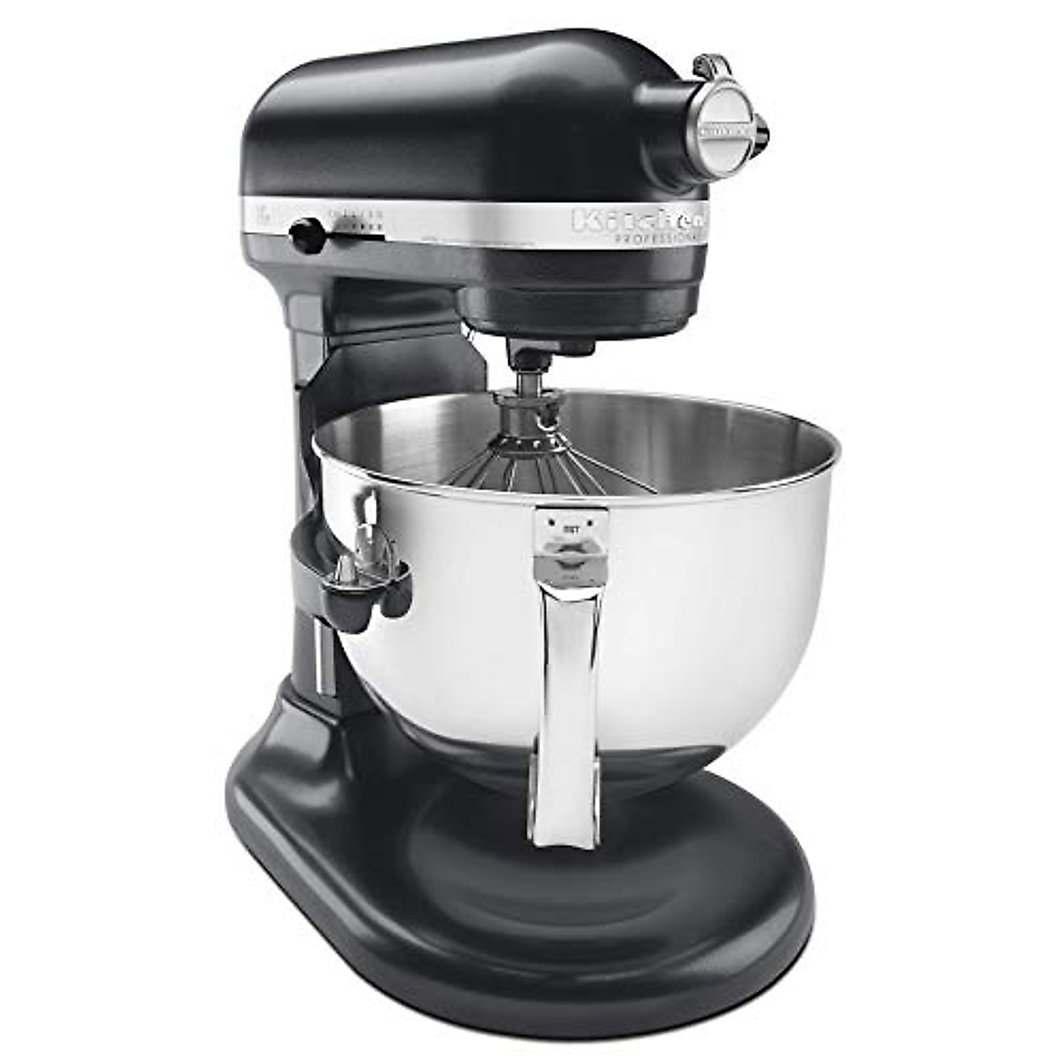 KitchenAid KP26M1XOB 6 Qt. Professional 600 Series Bowl-Lift Stand Mixer - Onyx Black & Fresh Prep Slicer/Shredder Attachment, White