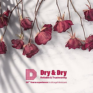 Dry & Dry (1 Gallon-NET 6 LBS) Color Indicating Premium Silica Gel Flower Drying Desiccant - Flower Drying Silica Gel Desiccant(6 LBS Reusable) Silica Gel