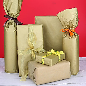 SAVITA 100 Sheets 35x50cm/14x20 Inch Gold Metallic Tissue Paper, Metallic Gift Wrapping Tissue Paper for Christmas Weddings Birthday Party Showers DIY Arts Crafts