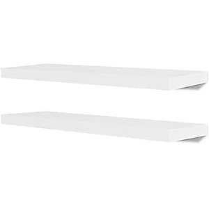 vidaXL 2X Storage Cube Floating Shelves Matte White Hanging Wall Mount Display