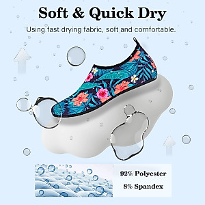 Aqua Socks Beach Water Shoes Barefoot Yoga Socks Quick-Dry Surf Pool Swim Shoes for Women Men(Forest,9.5/10.5 Women,8.5/9 Men,40/41 EU)