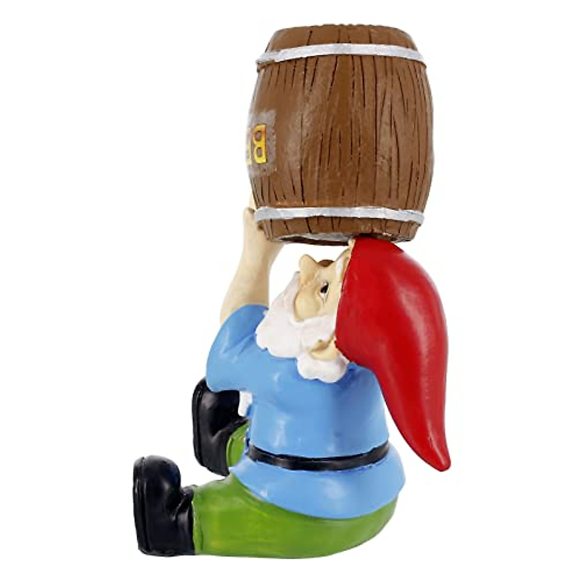 Gnometastic Mini Gnomes - Beer Drinking Gnome, 4in - Small, Drunk Garden Gnome Statue for Fairy Garden, Planters, Indoor, Outdoor Decoration