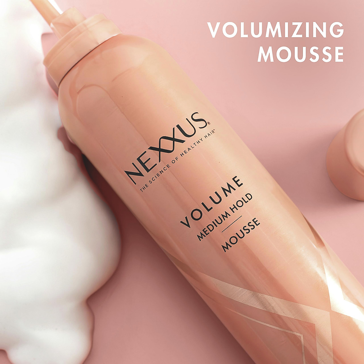 Nexxus Volumizing Foam Hair Mousse, Volume Volumizing Mousse, Hair Styling Mousse, Pink, 10.6 Ounce (Pack of 1)