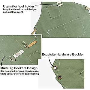 carrotez Adjustable Over sized Plus Size Canvas Apron with Pockets Men and Women Aprons