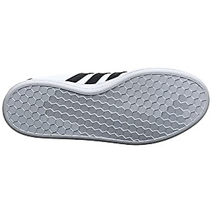 adidas men's Grand Court Sneaker, White/Black/White, 11.5 US