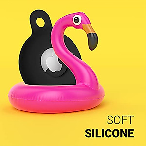 Airtag Holder, Airtag Case, Air tag Holder, Airtag Accessories, Airtag Key Ring, Airtag Keychain, Silicone Airtag Case, 4 Pack – White, Turquoise, Red, Black