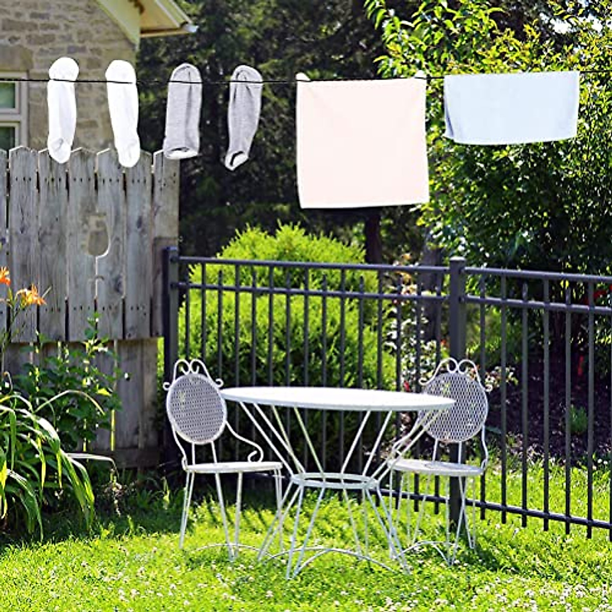 LIFKOME Portable Clothes Line 2pcs Retractable Clothesline with Suction Cup Hooks Windproof Travel Clothesline Laundry Clothes Line Outdoors Clothesline Retractable Clothes Line