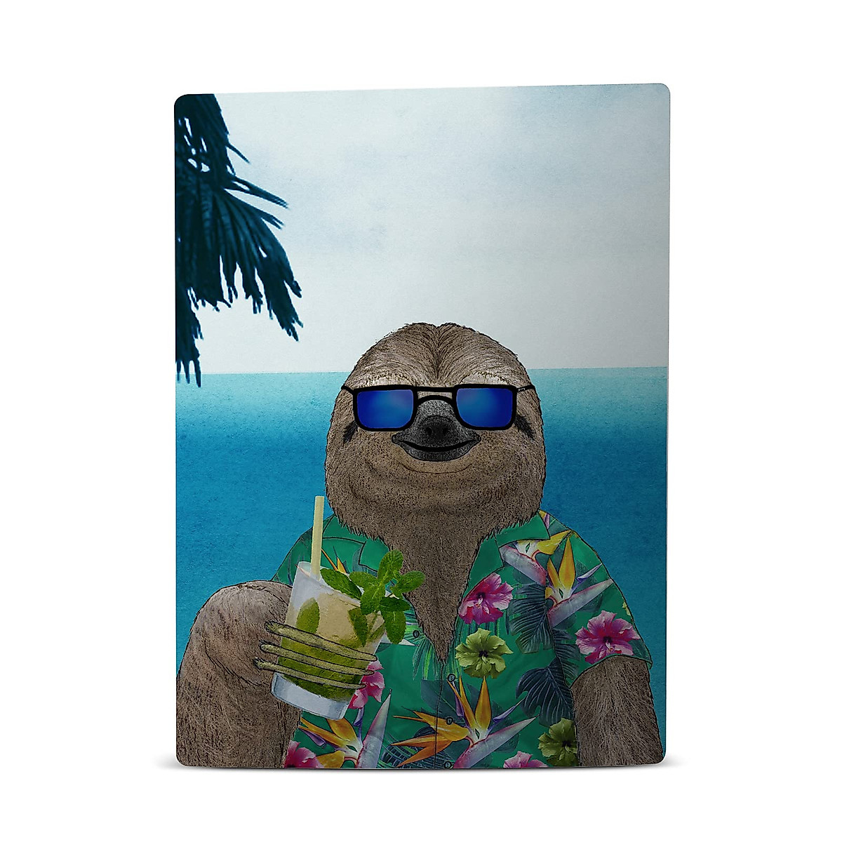 Head Case Designs Officially Licensed Barruf Sloth In Summer Art Mix Vinyl Faceplate Sticker Gaming Skin Decal Cover Compatible With Sony PlayStation 5 PS5 Disc Edition Console