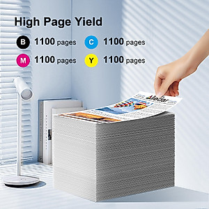 822XL Ink Cartridges Remanufactured Replacement for Epson 822XL 822 XL 822 T822XL Use for Workforce Pro WF-4820 WF-3820 WF-4830 WF-4833 WF-4834 WF-3823 Printer Ink(Black, Cyan, Magenta, Yellow,4 Pack)