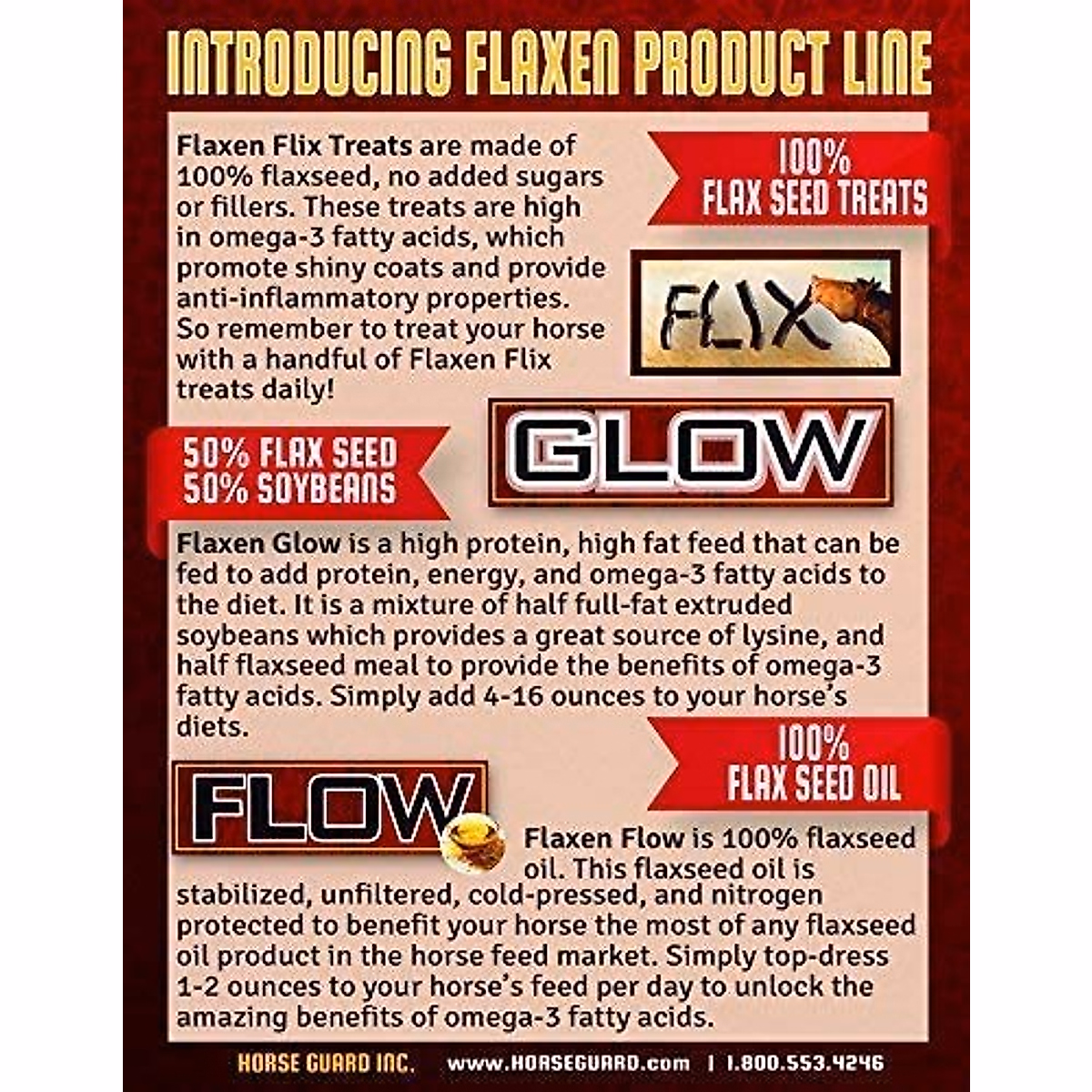 Flix 9 lb, 100% Flaxseed Healthy Treats for Horses, High in Omega-3