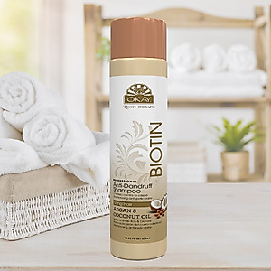 Roots Therapy Biotin, Argan&Coconut Professional Anti-Dandruff Shampoo Controls&Relieves Irritation&Flakes Of Scalp Effective,Fast-Acting Dandruff Relief Sulfate,Silicone,Paraben Free For All Hair Types and Textures Made in USA 10.82oz