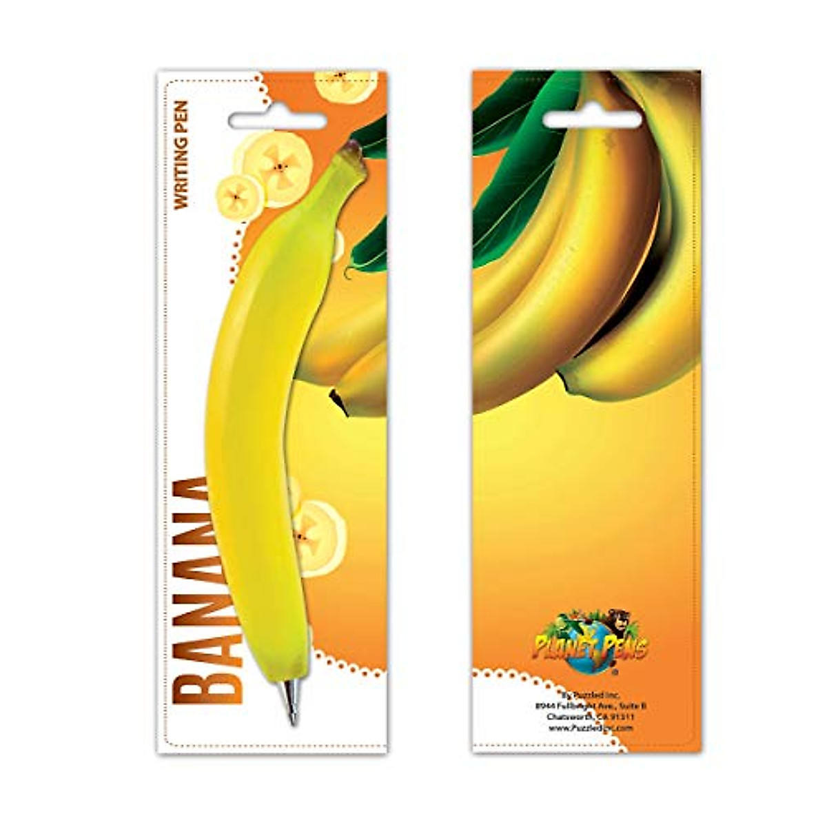 Planet Pens Banana Novelty Pen - Cute Fun & Unique Kids & Adults Office Supplies Ballpoint Pen, Colorful Fruits Writing Pen Instrument For School & Office