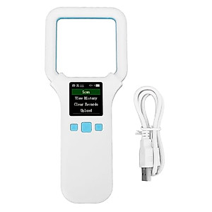 Animal Chip Scanner, 134.2Khz 125khz Dual Frequency Pet Chip Reader for Dogs Cats, Portable USB Design, Compact and Lightweight Microchips Scanner with OLED Display Screen