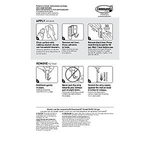 Command 17067Es Hooks W/ Adhesive Strips,Small Wire,Holds 1/2 Lb.,3/Pk,We