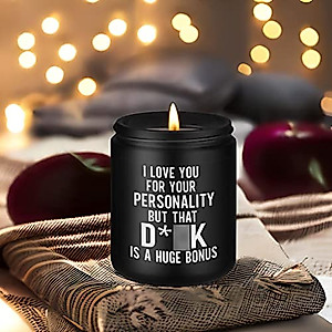GSPY Scented Candles - Valentines Day Gifts for Men, Gifts for Him, Boyfriend Gifts, Husband Gifts - I Love You for Your Personality - Funny Anniversary, Birthday Gifts for Boyfriend, Husband, Fiance
