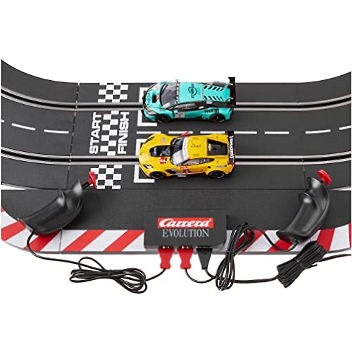 Carrera Evolution 20025240 Super Cars Analog Electric 1:32 Scale Slot Car Racing Track Set - Includes Two 1:32 Scale Cars & Two Dual-Speed Controllers Ages 8+