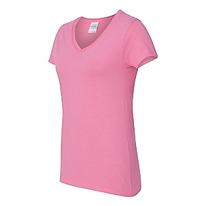 Gildan Women's Softstyle V-Neck T-Shirt - X-Large - Azalea