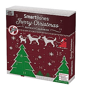 SmartBones Holiday Advent Calendar 24 Count, Made with Real Chicken, Rawhide-Free Chews for Small Dogs, 1 Count (Pack of 1)
