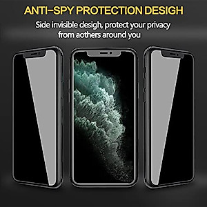 sorlnern [2+2 Pack] iPhone 11 Pro Privacy Screen Protectors with Camera Lens Protectors, Anti-Spy 9H Tempered Glass Film Screen Protectors for iPhone 11 Pro (5.8), Case Friendly, Bubble Free