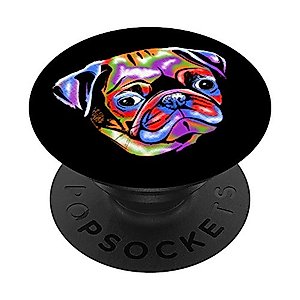 Pug Cool Pop Art Dog PopSockets PopGrip: Swappable Grip for Phones & Tablets