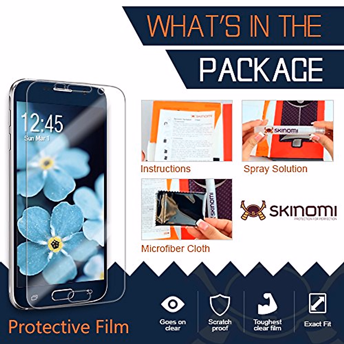 Skinomi Galaxy S8 Screen Protector (2-Pack,Case Friendly), TechSkin Full Coverage Screen Protector for Samsung Galaxy S8 Clear HD Anti-Bubble Film