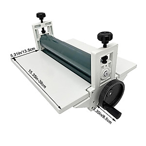 INTBUYING 14Inch Cold Manual Laminator All Metal Frame 360MM Manual Cold Roll Laminator Mount Laminating Machine
