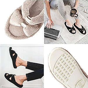 isotoner womens Microterry Satin X-slide slippers, Ultraviolet, 7.5-8 US