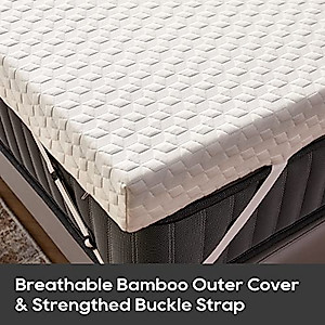 Gel Infused Memory Foam Mattress Topper with Breathable Bamboo Cover - 3 Inches Soft Mattress Pad for Kids Children Dorm Bed, Zero Pressure Mattress Topper for Back Pain Relief, Twin 38"x75"x3"