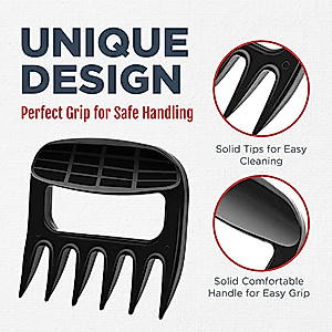 Culinary Couture Black Meat Claws for Shredding and Mixing, Shredding Claws for Pulled Pork, Chicken Shredder Tool, BBQ Claws for Shredding Meat, White Elephant Gift Ideas, Stocking Stuffer for Cooks