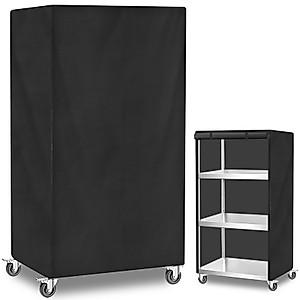 Femuar Waterproof Shelf Cover Wire Shelf Cover Heavy Duty Dustproof Storage Wire Rack Covers Outdoor Shelving Covers 36"x18"x72''…