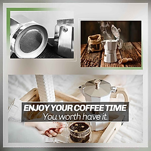 LitOrange 8 Pcs Replacement Spare Food Grade Silicone (Better Than Rubber) Gasket Seal Ring For Aluminium Stovetop Coffee Maker Pots Moka Express Dama Bialetti 9 Cups.