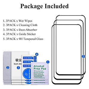 AKABEILA [3 Pack Screen Protector for Oppo Reno 7 4G 5G HD Tempered Glass Film 9H Hardness Case Friendly Easy Installation Anti Scratch Bubble Free [Full Coverage] 6.43" Black