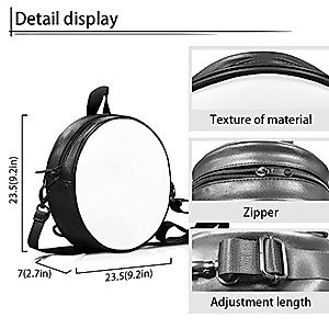 Binienty Circle Clock Purse for Women Fashion Crossbody Shoulder Purse with Strap Satchel Handbag