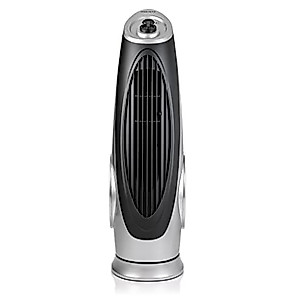 Ovente Portable Electric 30.4 Inch 90° Oscillating Tower Fan with 3 Speeds controlled by Manual Analog Knob with Low-Noise Technology Cool Air Breeze, Indoor, Bedroom, Home, Office, Silver TF87S