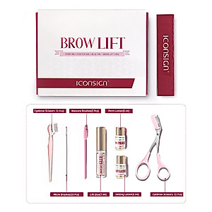 Brow Lamination Kit, ICONSIGN Eyebrow Lift Kit Professional Salon Result Create Fuller Eyebrows Look Lasts 8 Weeks, Suitable for Salon & Home Use