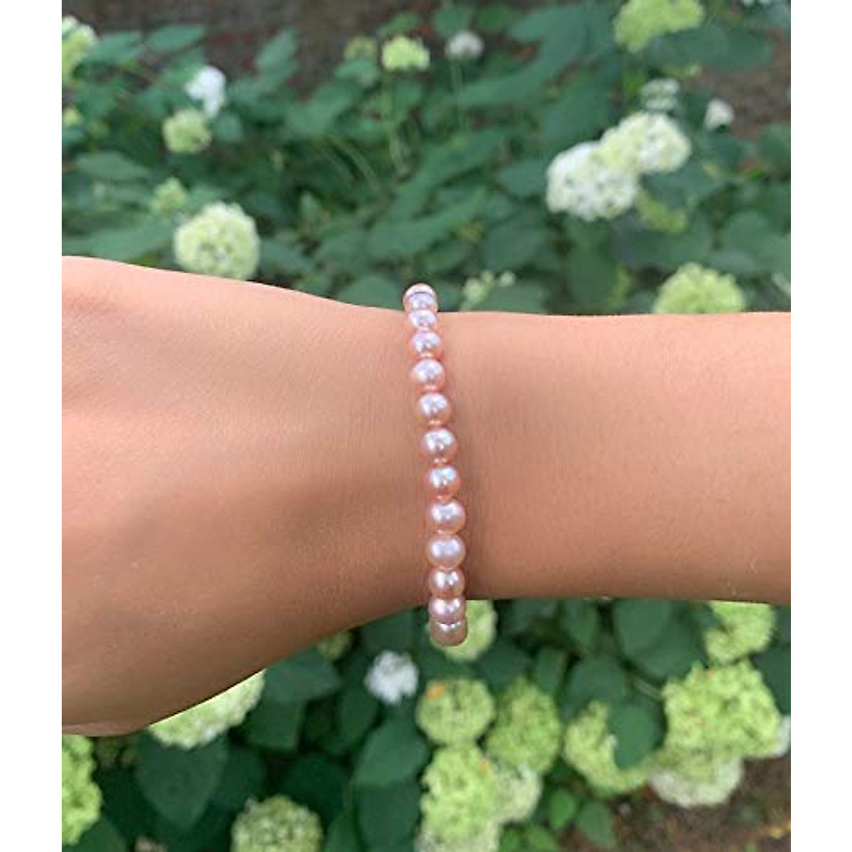 Freshwater Cultured Pearls 8inch Classic Stretch Strand Pearls Bracelet Jewelry for Women and Girls (Choice of Size and Colors) (white, 8.0-8.5mm)
