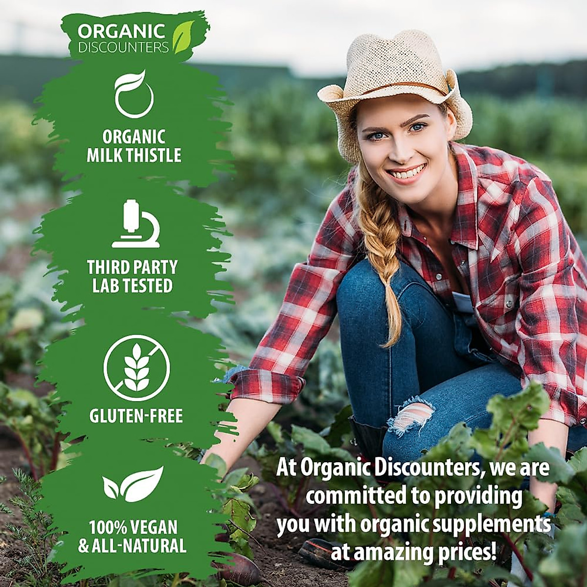 Organic Discounters Milk Thistle Capsules, 280 Count, 7500 mg Strength, Potent 30:1 Extract, USDA Certified Organic, Rich in Silymarin Flavonoids, Vegan, Non-GMO and All-Natural