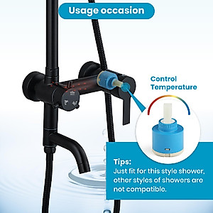 gotonovo 40MM Cartridges Compatible Replacement Valves Faucet Repair Works for Shower System Set