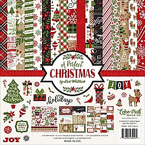 Echo Park Paper Company Perfect Christmas Collection Kit, Pastel , 12-x-12-Inch