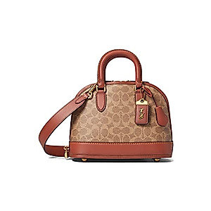 COACH Coated Canvas Signature Revel Bag Tan Rust One Size