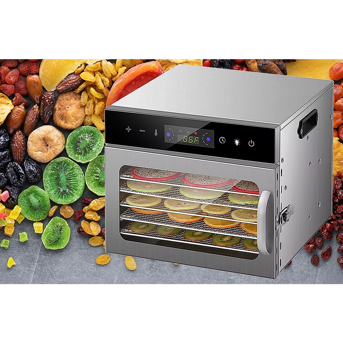 Food-Dehydrator-Machine Food-Dryer for Fruit-Mushroom-Meat-Jerky-Herb Stainless-Steel