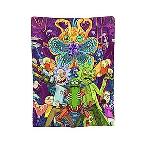 Cartoon Ultra-Soft Flannel Blanket Throw Lightweight Microfiber Plush Bed Couch Living Room/Bedroom Travel Blanket All Season60 x50