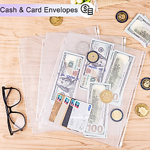 Antner 18 Pack Zipper Binder Pockets for 3 Ring Binder, Clear PVC 3 Holes Letter Size Binder Pouch Document Storage Bags Binder Folders Loose Leaf Inserts Sheet Page Protectors for Office School Home