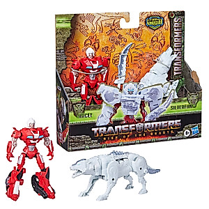 Transformers: Rise of The Beasts Movie, Beast Alliance, Beast Combiners 2-Pack Arcee & Silverfang Toys, Ages 6 and Up, 5-inch