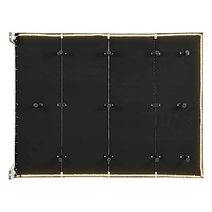 ATY Queen Size Platform Bed with LED Lights & Headboard, Modern Upholstered Floating Bedframe for Bedroom, Guestroom, Noise Free Design& No Spring Needed, Gray