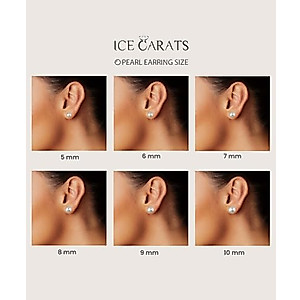 14K White Gold 11mm Button Freshwater Cultured Pearl Stud Earrings